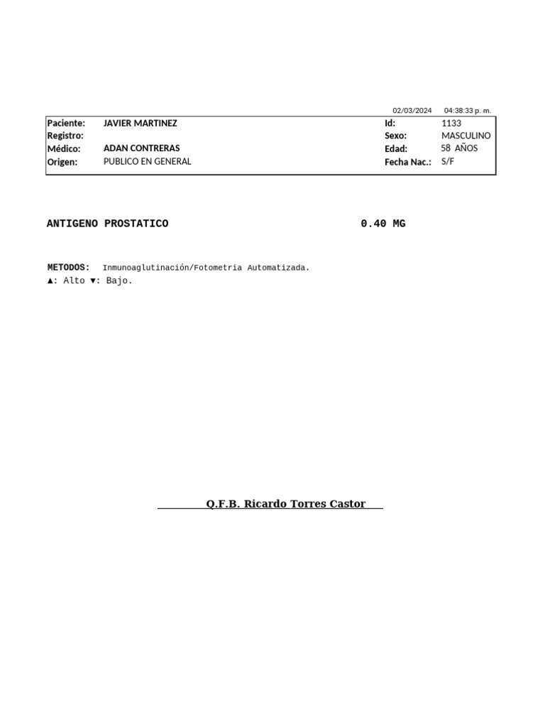 Qs1, RF, Factor Rematoide | PDF