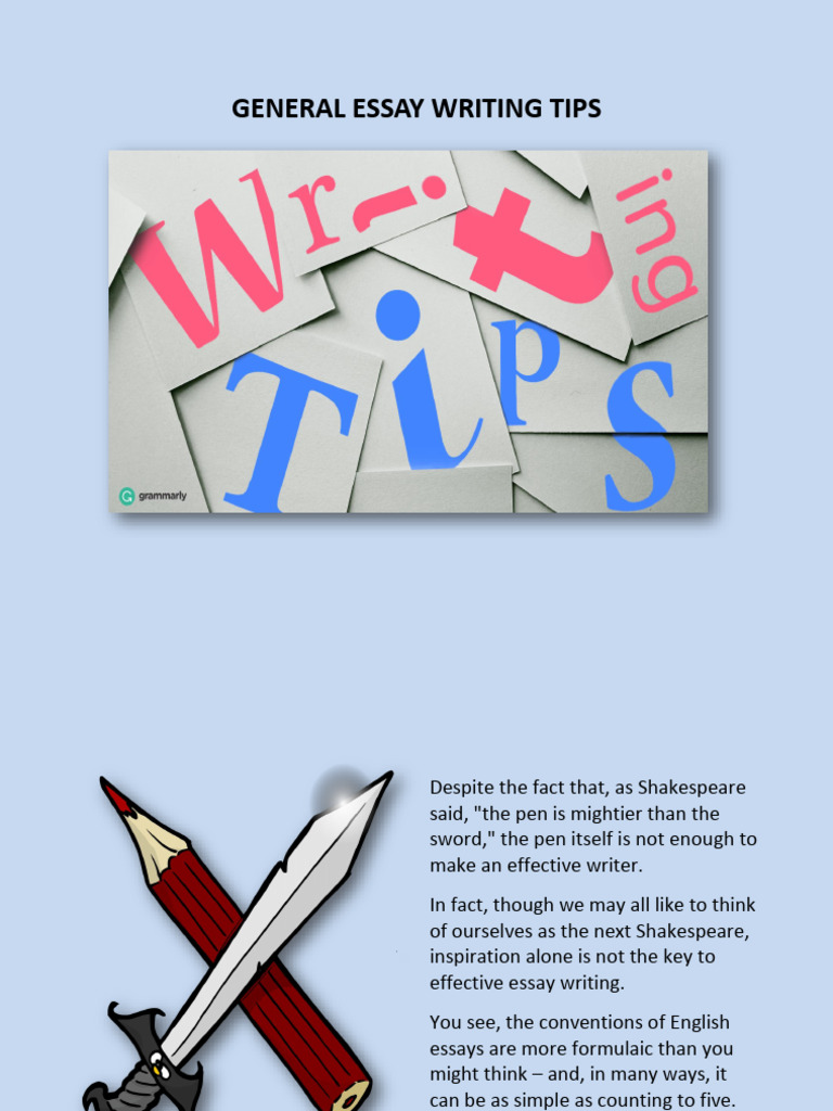 General Essay Writing Tips | PDF | Essays