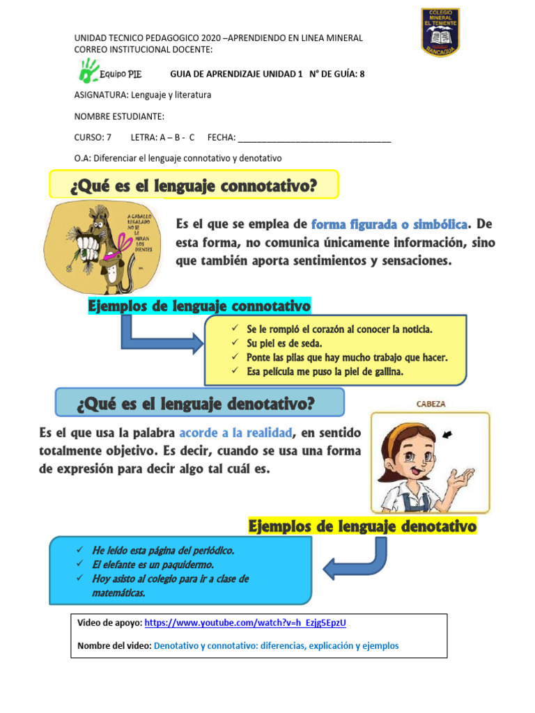 Lenguaje Connotativo y Denotativo | PDF | Lingüística | Comunicación humana