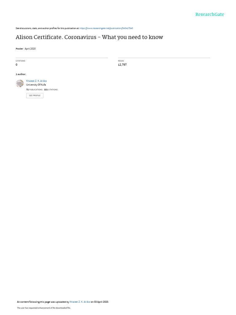 Alison Certificate 1960 15641315 | PDF