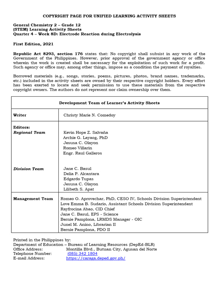GC2_Q4_Week-8d (1) | PDF | Anode | Redox