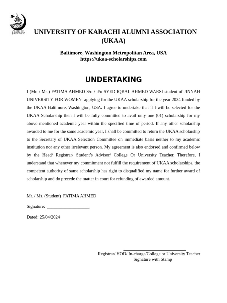UKAA-undertaking | PDF