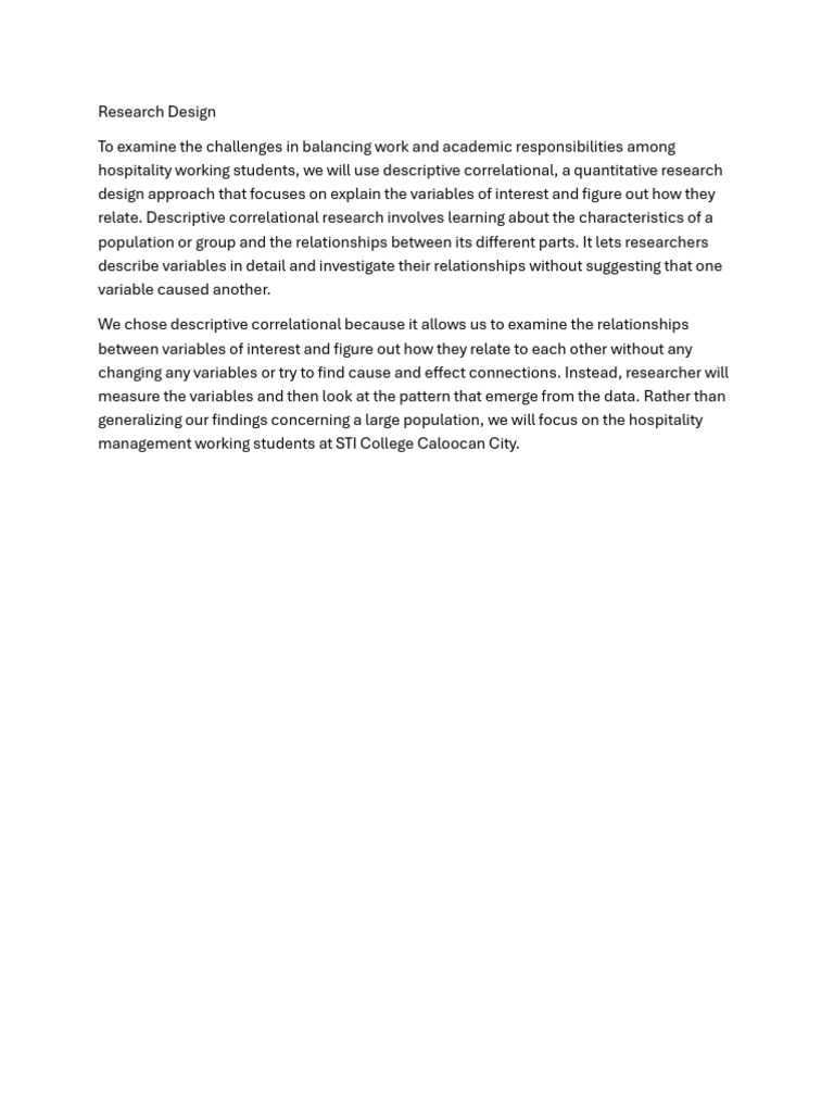 Research Design Example | PDF