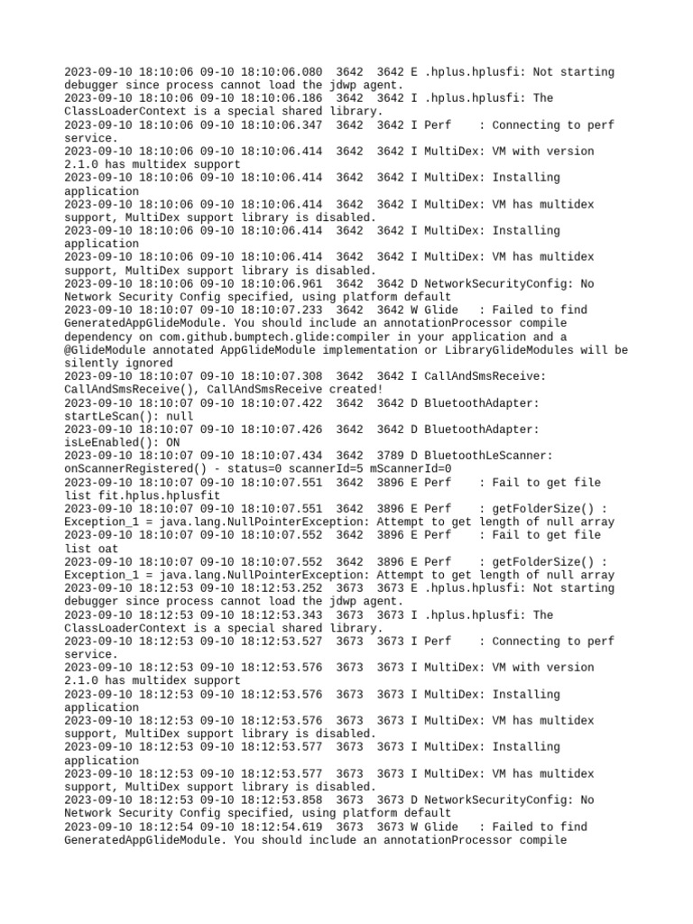 Android Debugging and Performance Logs | PDF | Computer Science | Software Development