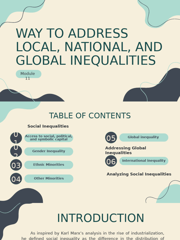 Addressing Global Social Inequalities | PDF | Discrimination & Race ...