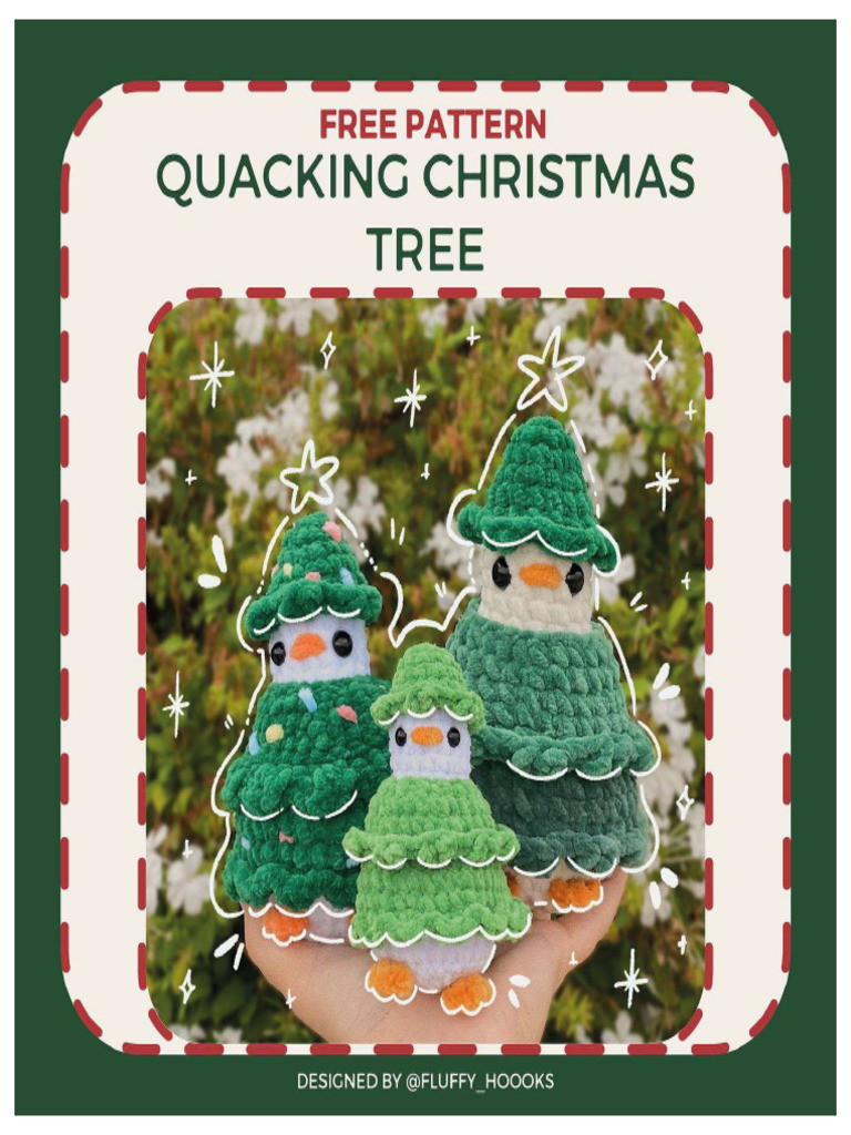 Ducky Tree Crochet Christmas Ornament Free Pattern 1 | PDF