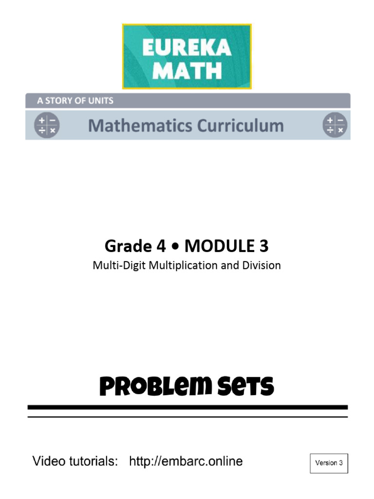 G4 M3 Student Problem Sets | PDF | Area | Length