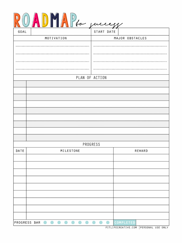 Roadmap To Success (Full Page) | PDF
