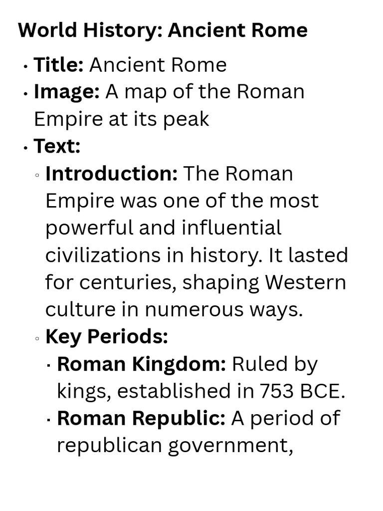 World History Ancient Rome | PDF