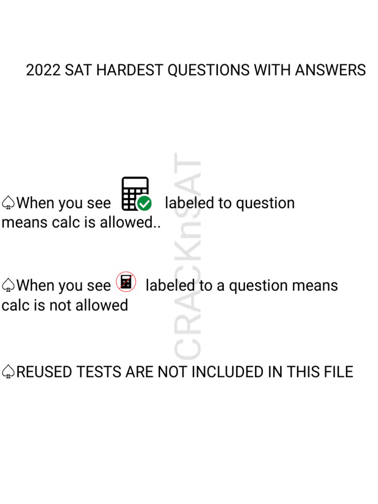 SAT Hard 2022 1 | PDF