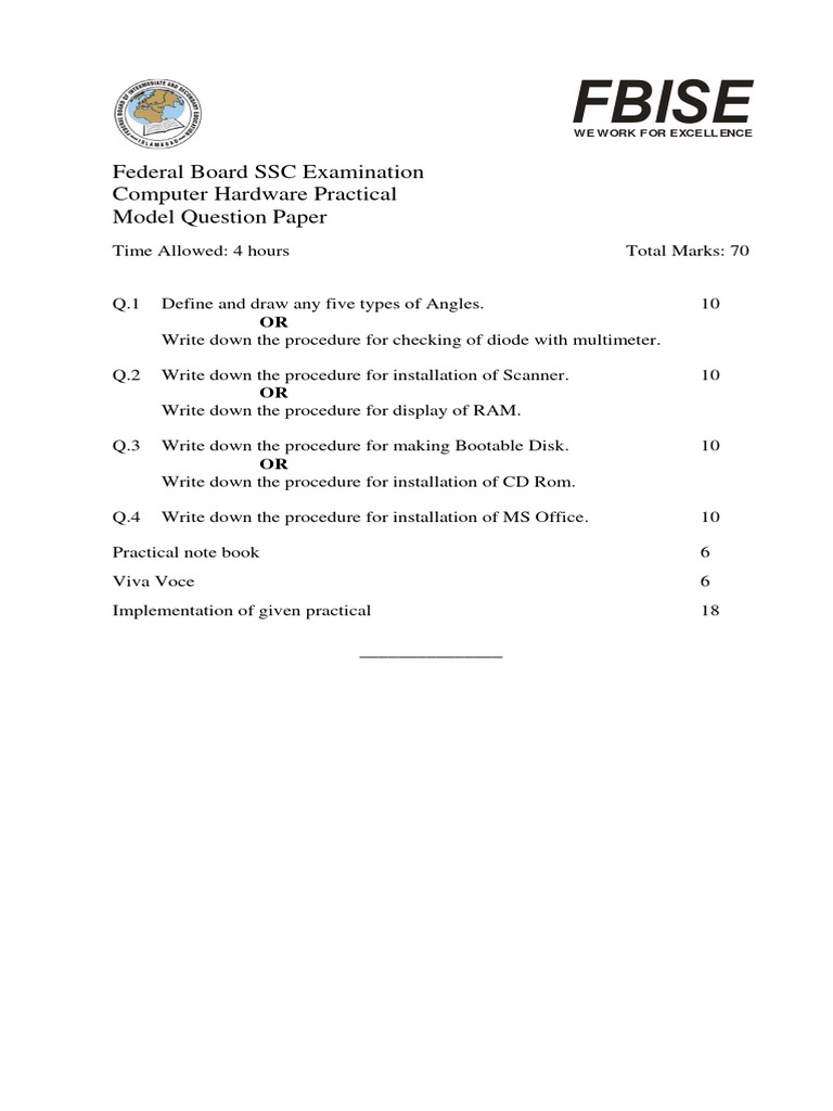 Computer Hardware SSC | PDF