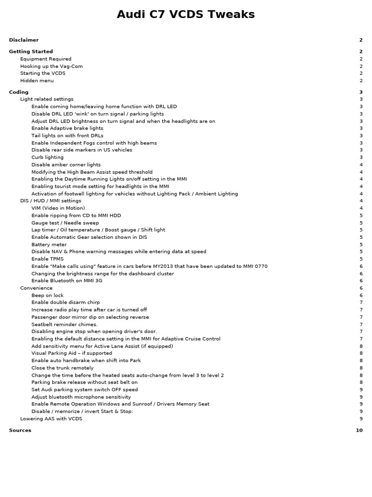 Disclaimer 2 Getting Started 2 | PDF | Vehicle Technology | Automotive ...
