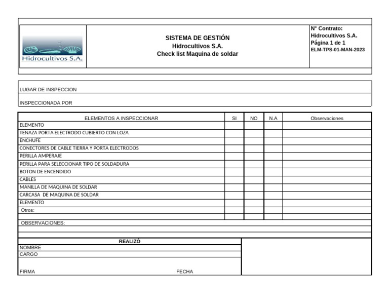 Check List Maq Soldar | PDF