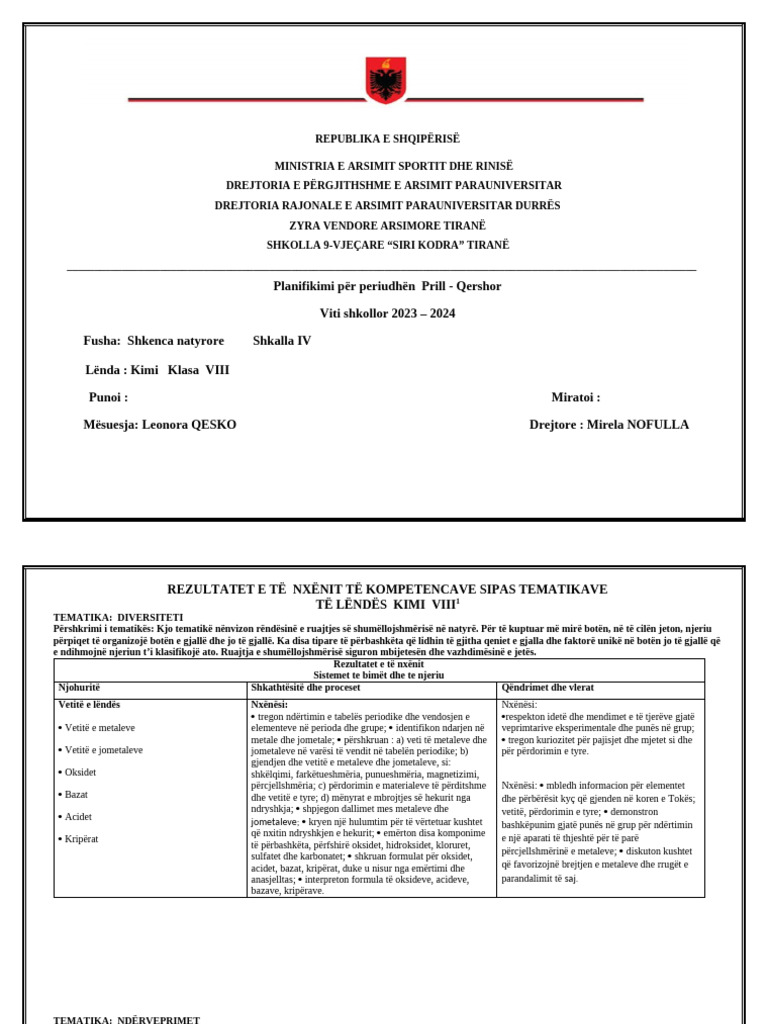 Kimi 8.3 2023-2024 | PDF
