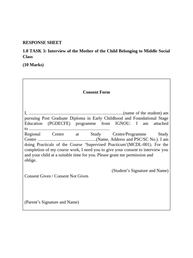 RESPONSE SHEET Devu Upper Middle Class | PDF | Family | Sibling