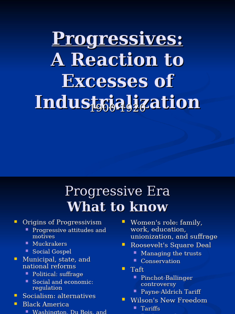 Progressives 2008 - 2009 APUSH | PDF | Progressivism In The United ...