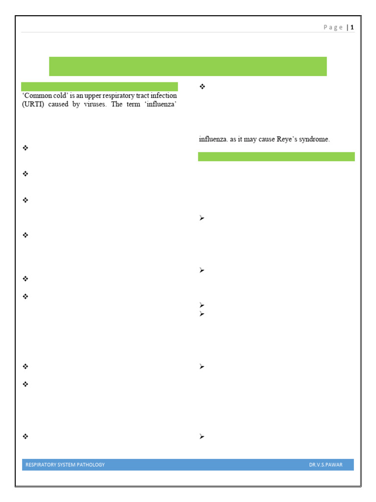 Respiratory System Pathology | PDF | Pneumonia | Asthma