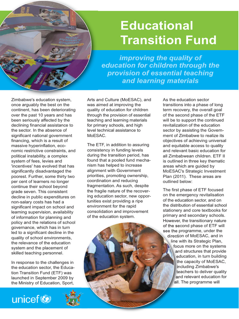 Educational Transition Fund | PDF | Teachers | Schools