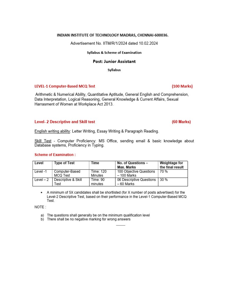 R124 JA Syllabus | PDF