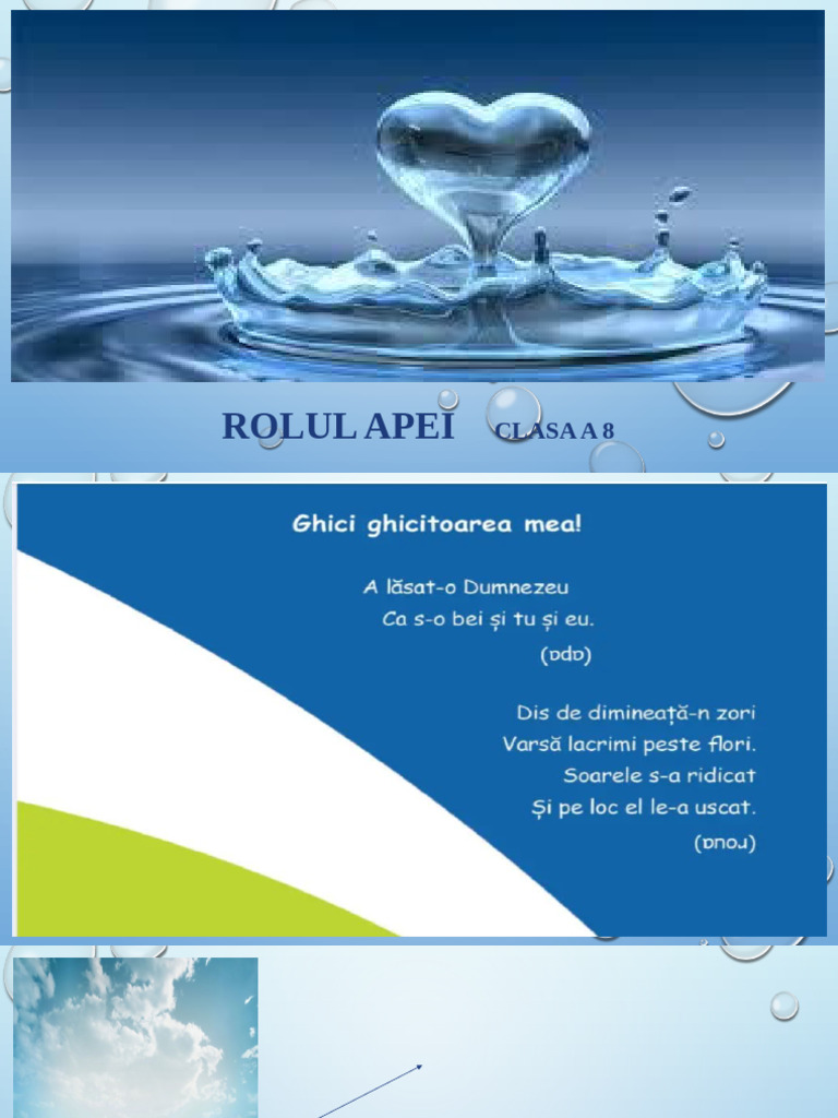 Rolul Apei Clasa A8 | PDF