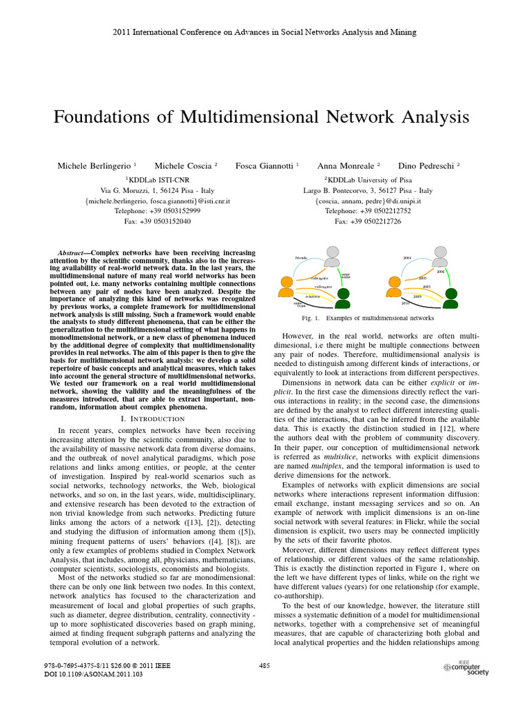 Foundations of Multidimensional Network Analysis 4noa7z4yjm | PDF | Vertex (Graph Theory ...