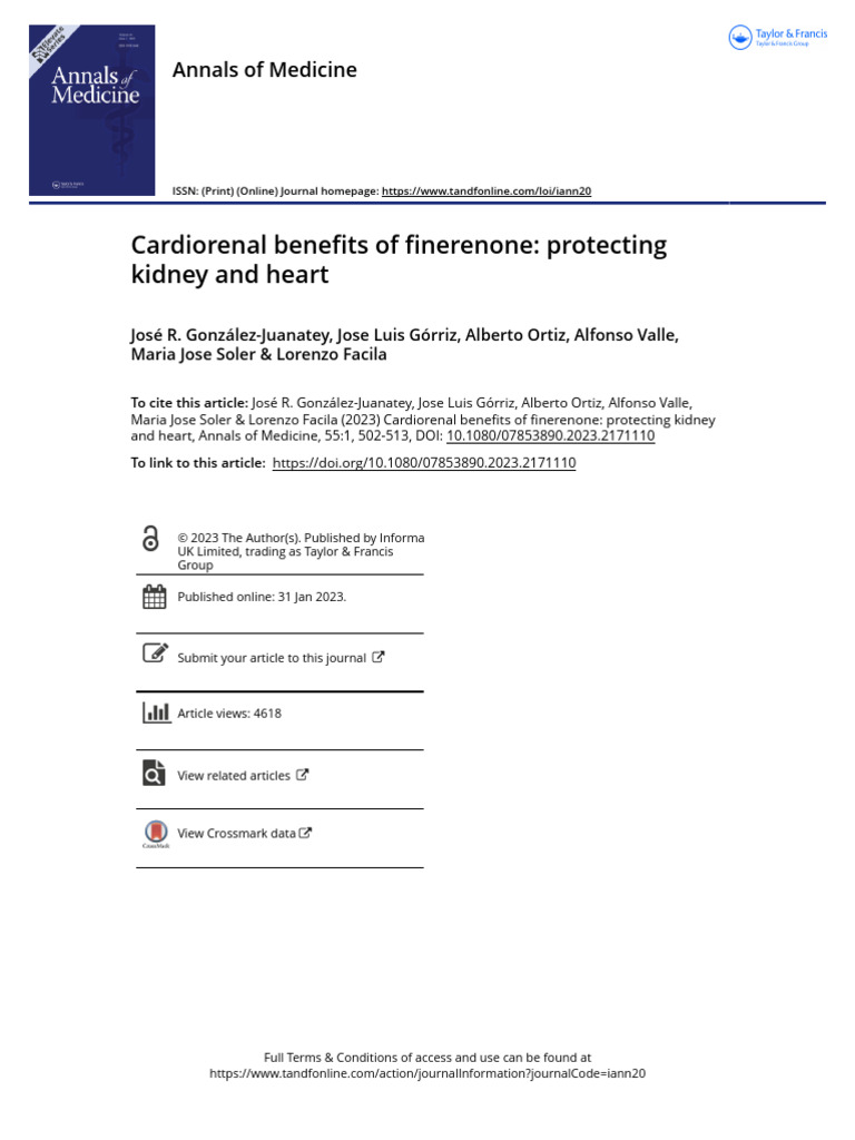 Finerenone's Cardiorenal Benefits Explained | PDF | Chronic Kidney ...