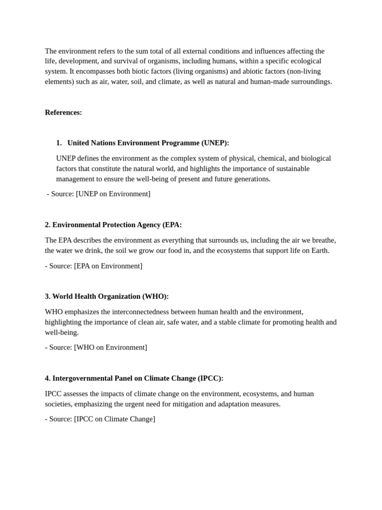 Definition of Environment in Ecology | PDF