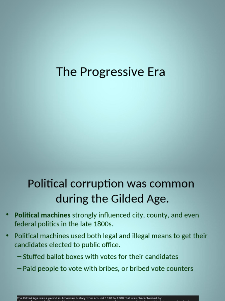 Progressive Era PowerPoint_1 | PDF | Progressivism In The United States ...