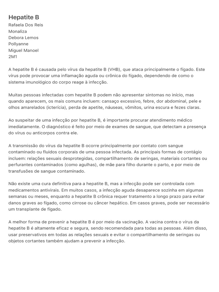 Hepatite B | PDF
