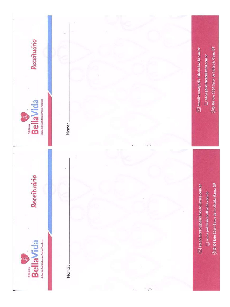 Receituario em branco 2 em 1 | PDF