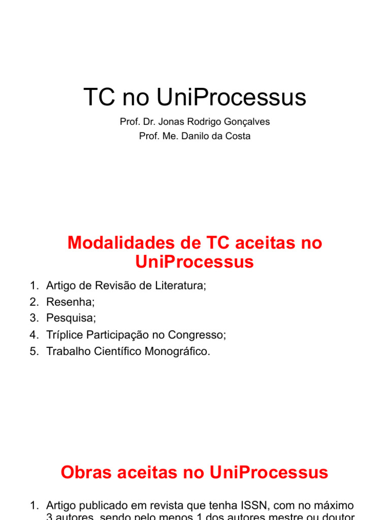 Tipos de TC | PDF | Revisão | Plágio