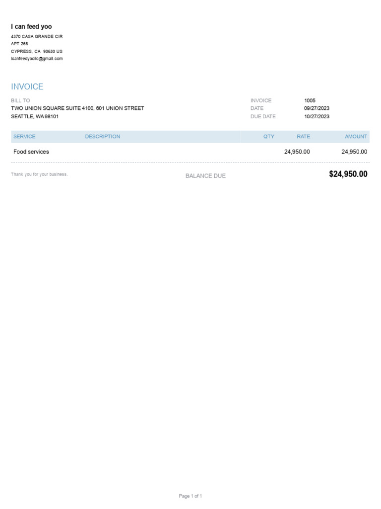 Invoice 1005 | PDF