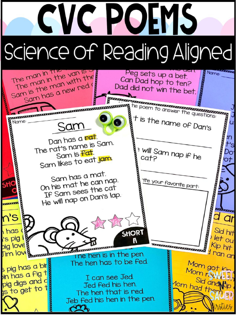 2 - Decodable CVC Short Vowel Science of Reading Aligned Poems | PDF ...