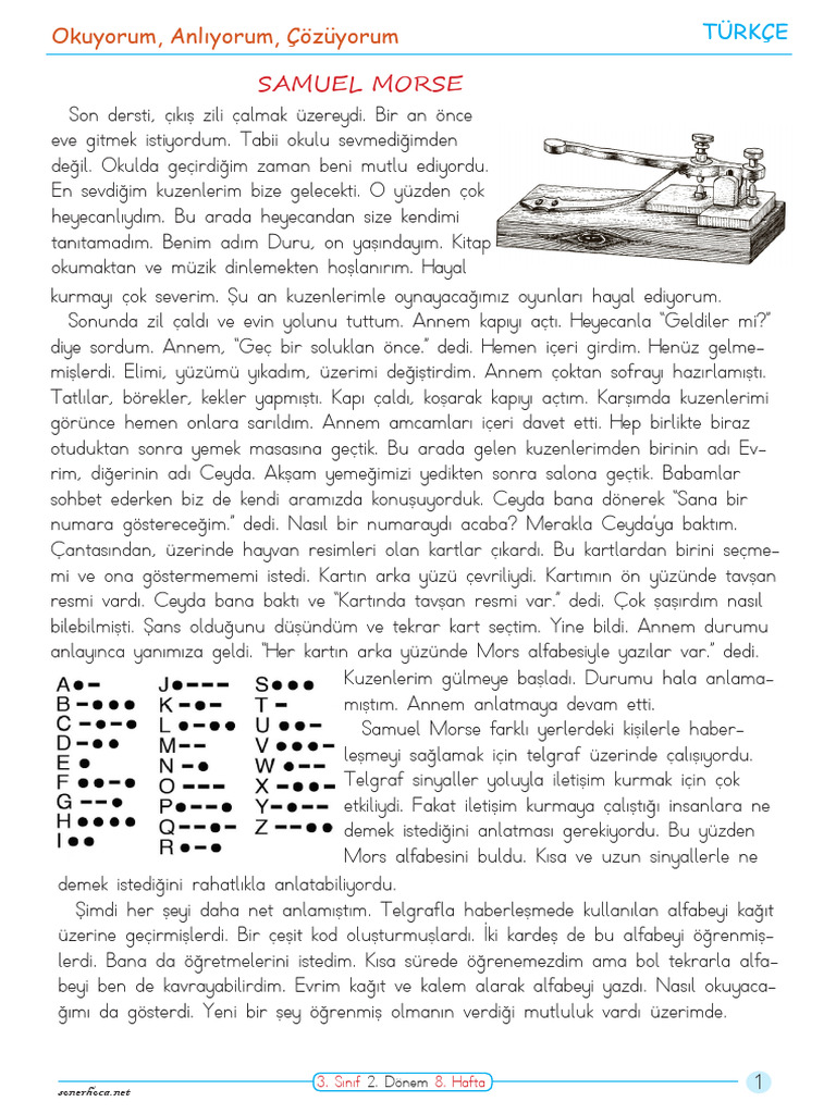 3.-Sinif-Haftalik-Odev-2.-Donem-8.-Hafta-1 | PDF