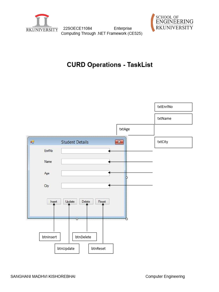 CURD OPERATION-TASKLIST by maharshi | PDF | Language Integrated Query | Information Technology ...