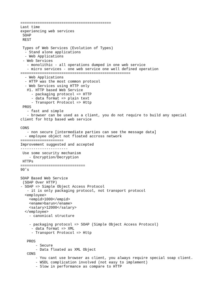 Classnotes S4 Pdf Soap Web Service 9476