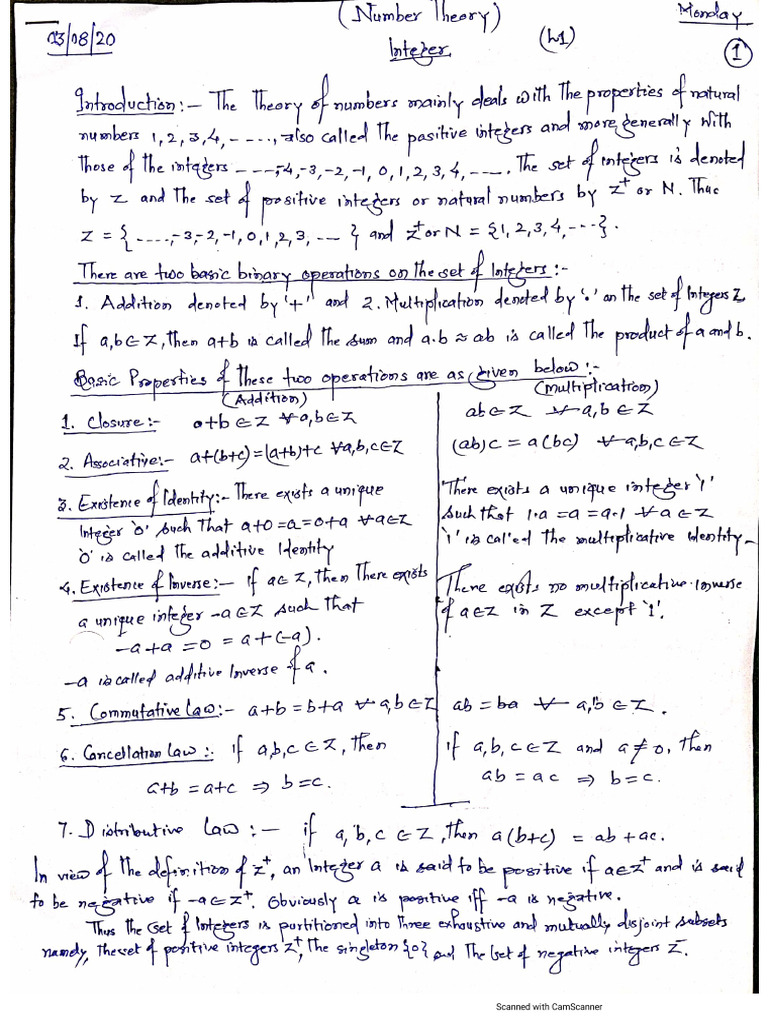 A Short Note of Number Theory | PDF