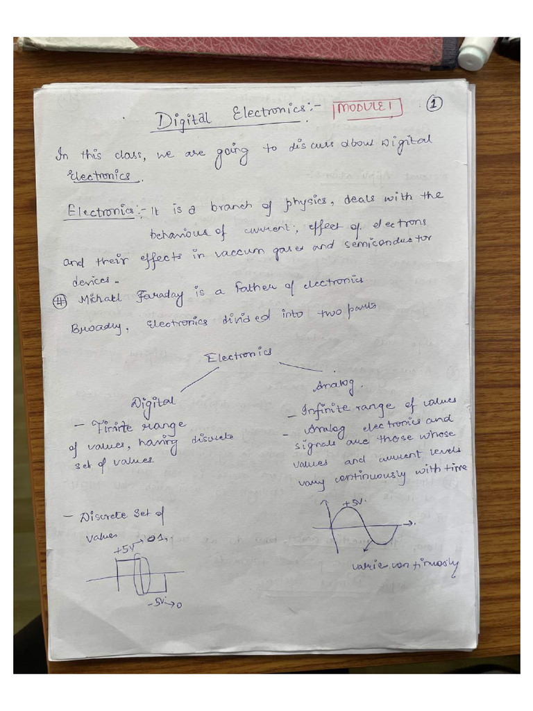 DIGITAl - ELECTRONICS - UNIT 1 | PDF