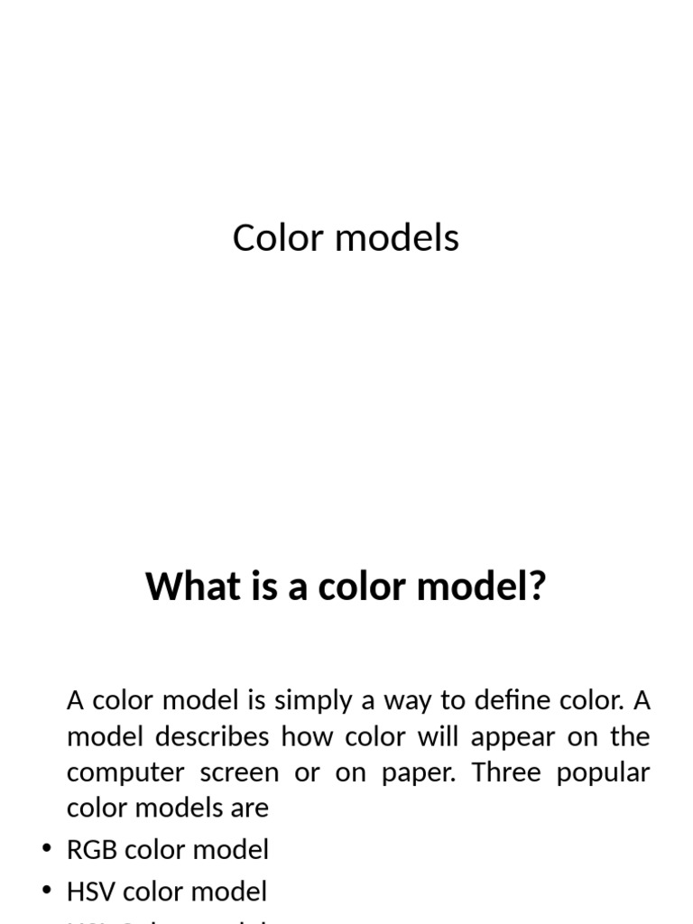 9 Color Models | PDF | Color | Magenta