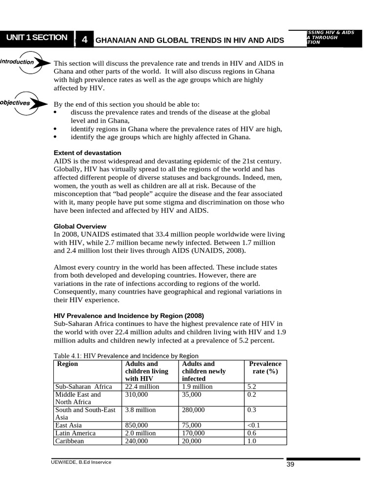 Unit 1 - Section 4 hiv NEW | PDF | Hiv/Aids | Hiv