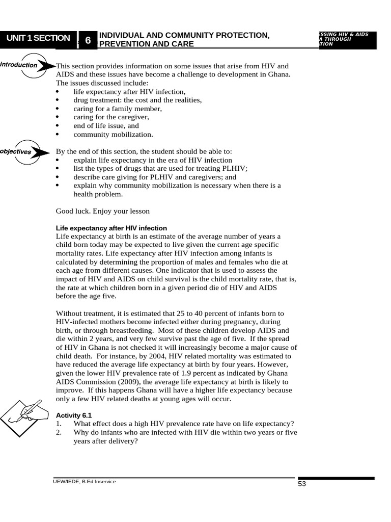 Unit 1 - Section 6 hiv NEW | PDF | Management Of Hiv/Aids | Hiv/Aids