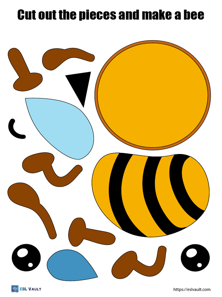 Paper Bee Craft Template | PDF