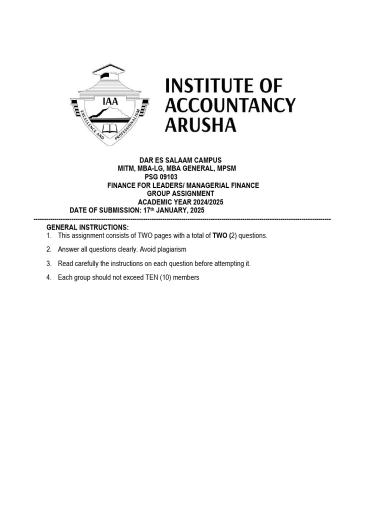 Group Assignment Pdf Economics Financial Economics