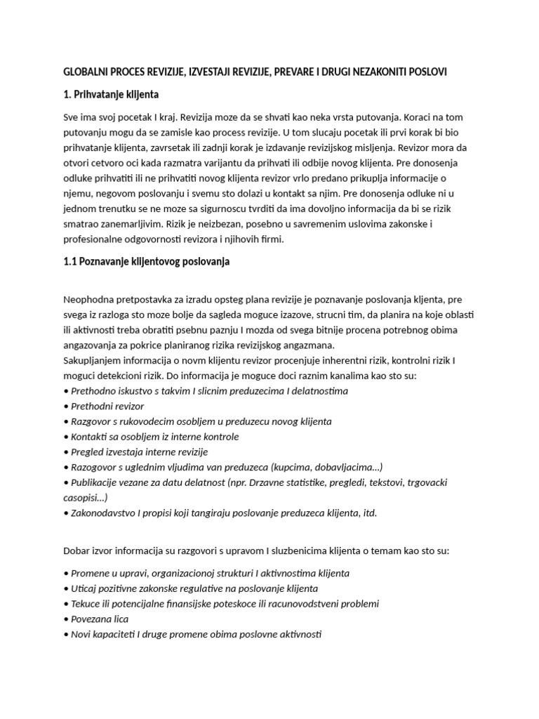 Globalni Proces Revizije | PDF