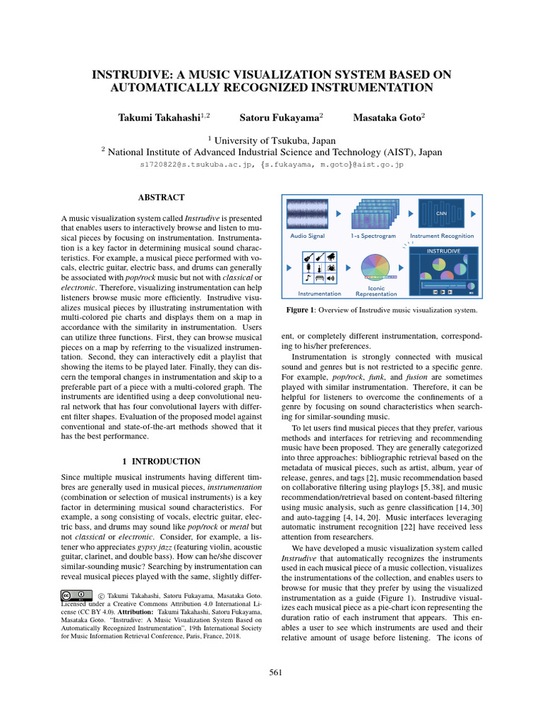 A Music Visualization System Based On On Automatically Recognized Instrumentation | PDF | Deep ...