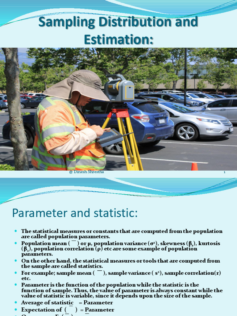 Unit - 1 Sampling Distribution and Estimation Part 1 | PDF | Standard Error | Variance