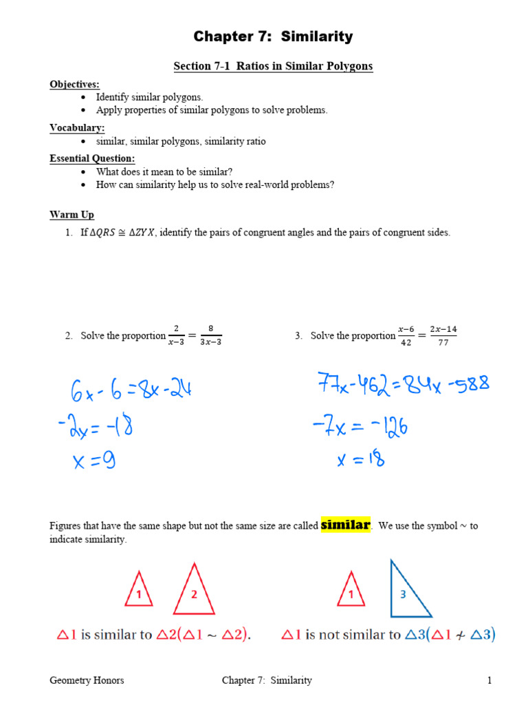 Triangle Similarity and Proportions | PDF | Triangle | Perpendicular