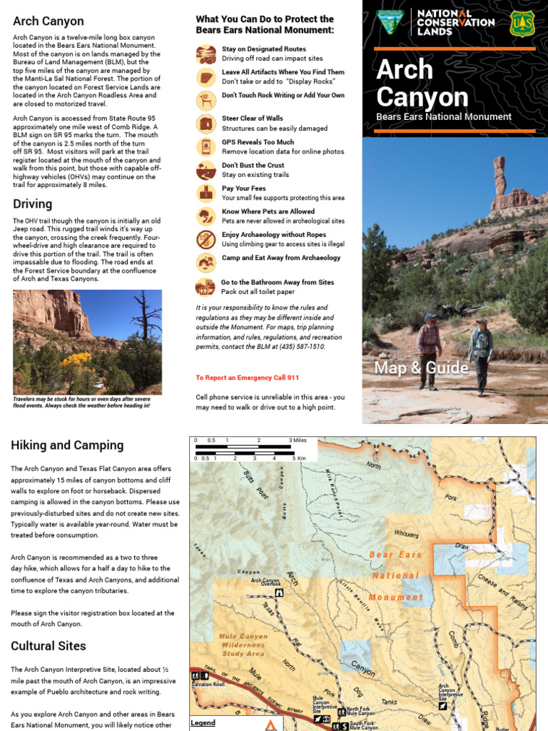 Utah BENM Arch Canyon Brochure | PDF | Hiking