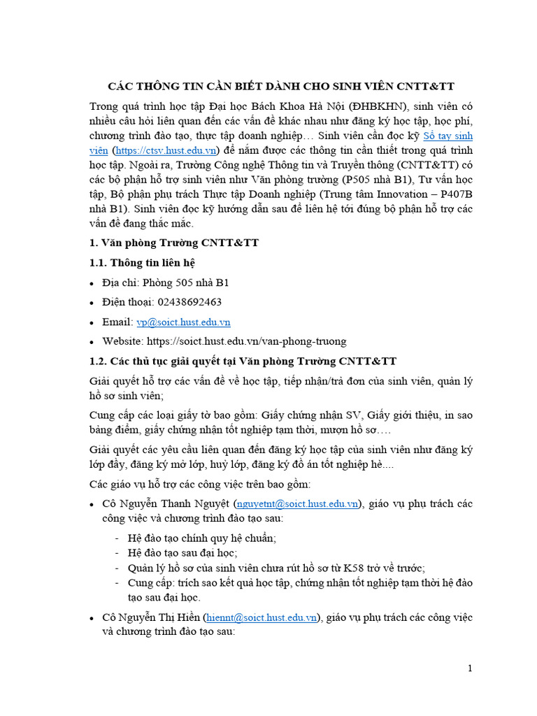 So-tay-Sinh-vien-Truong-CNTT-V2.0 | PDF