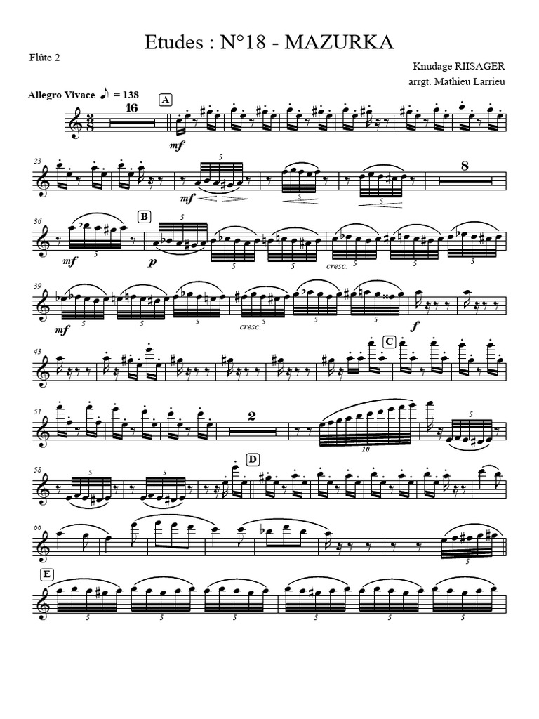 03 - Etudes - MAZURKA - Flûte 2 | PDF